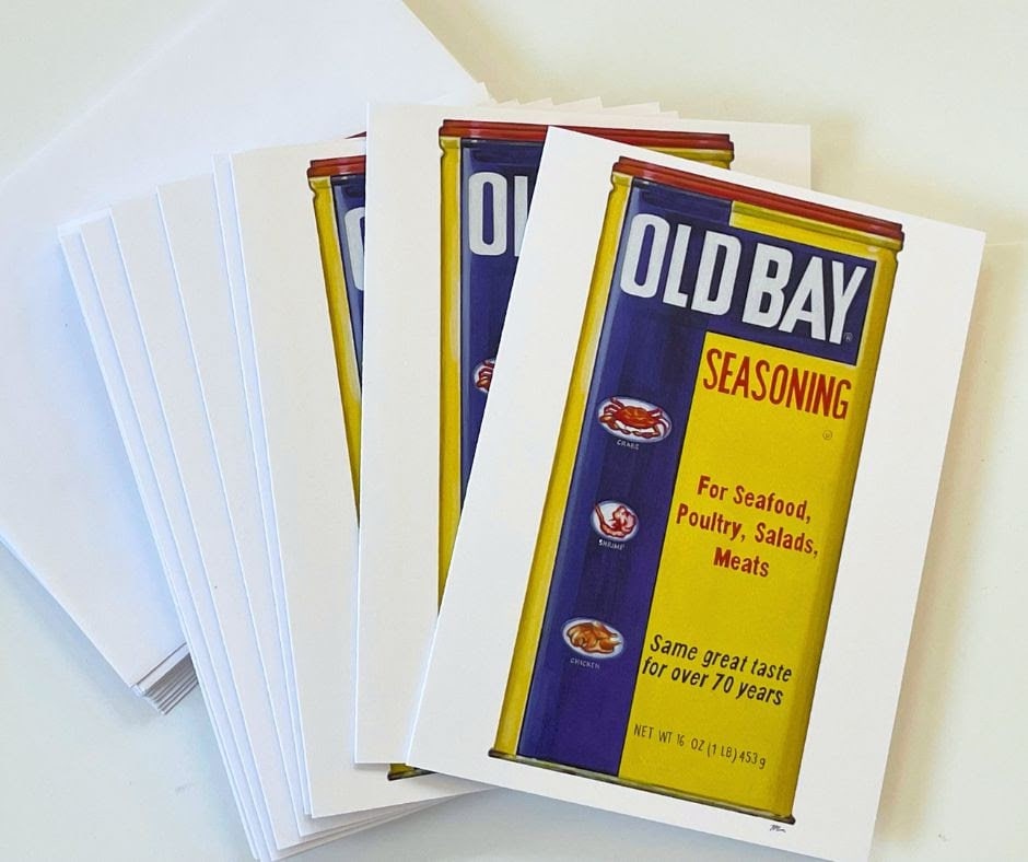 Old Bay Cards, Baltimore Maryland Stationary, Old Bay Seasoning, 57 ...