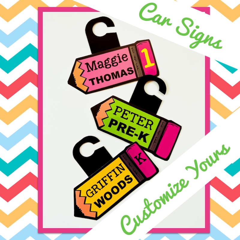 Pick up Sign School Paper - Etsy