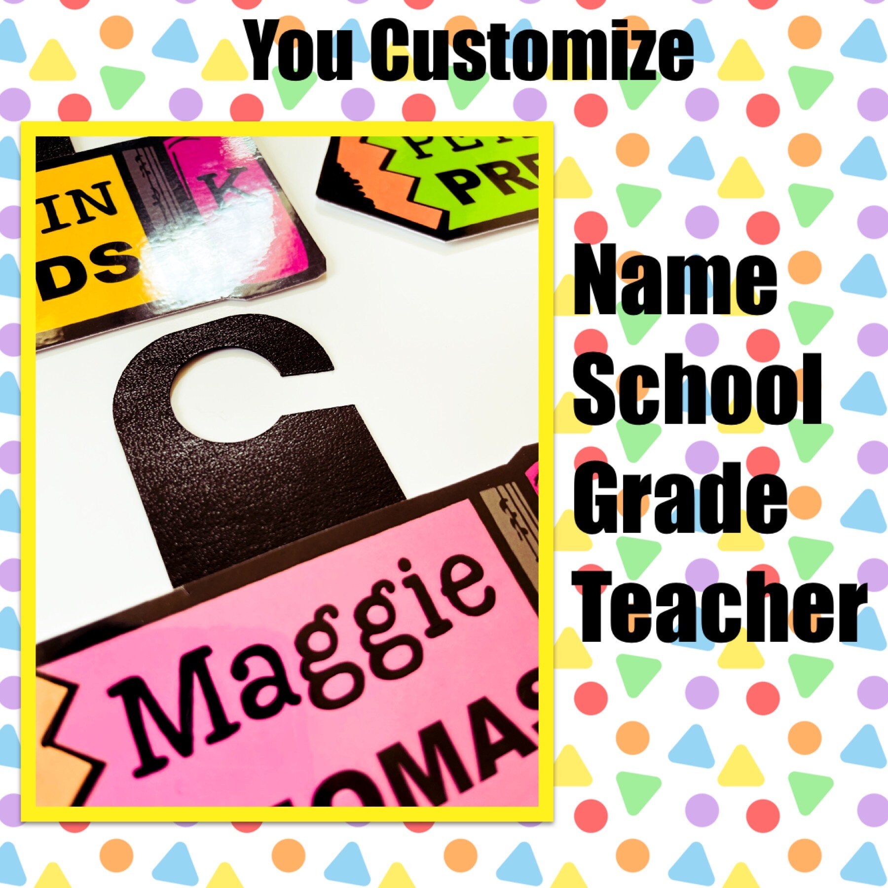 Rear View Mirror Car Sign Personalized, Car Line School Pick up Custom ...