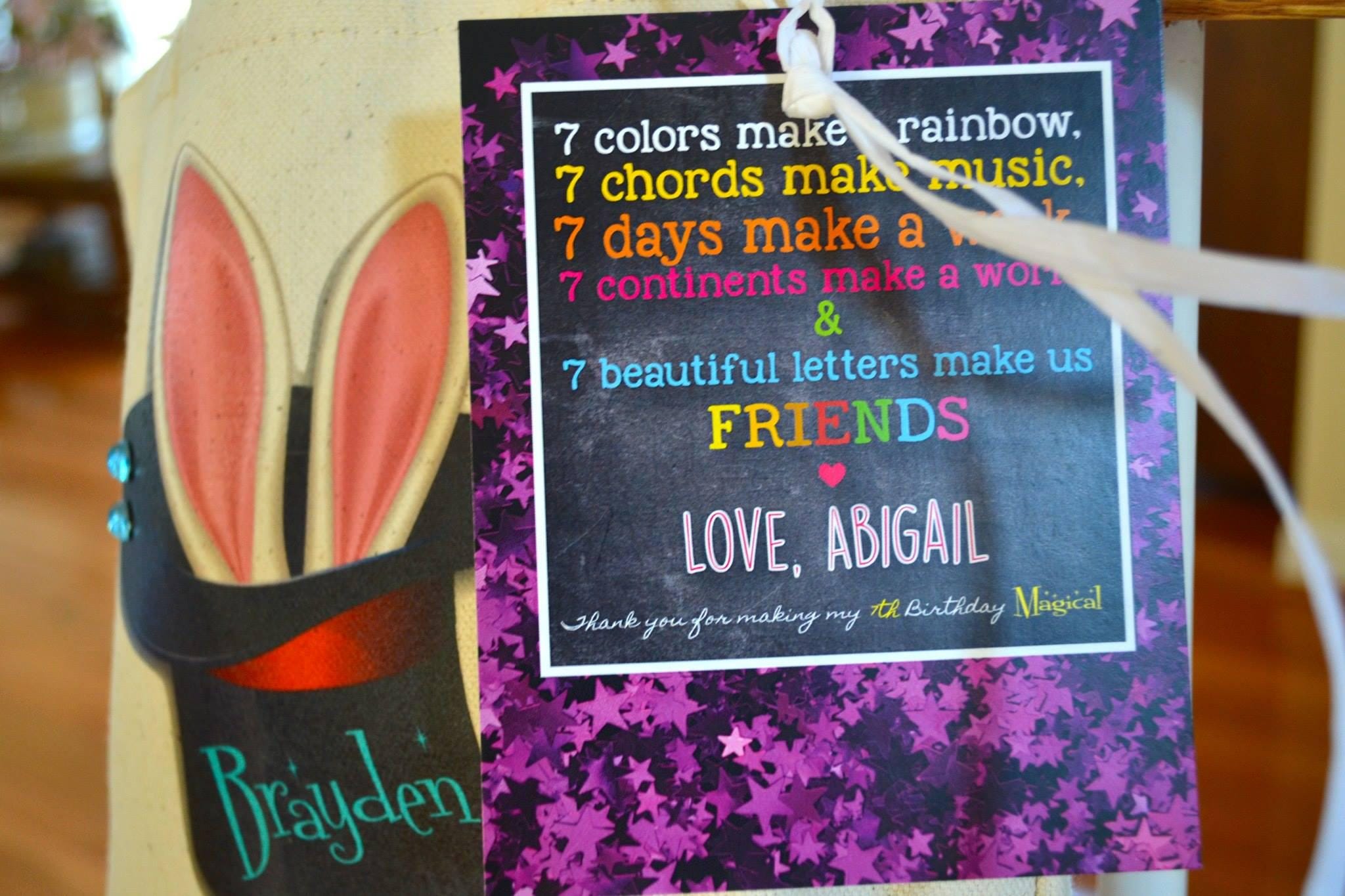 Magic Bunny Birthday Party Favor Tote Bag, Magician Bunny Personalized ...