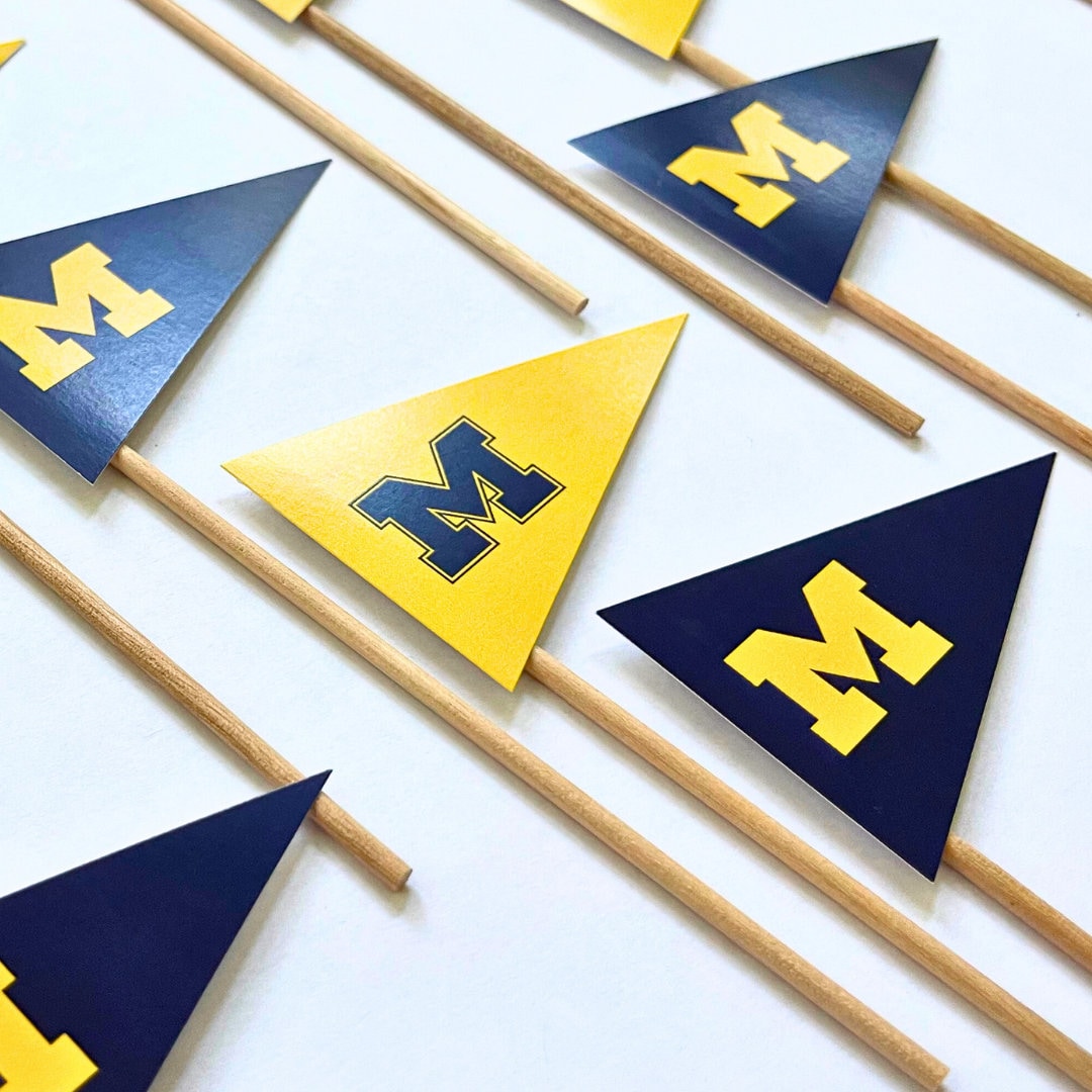 Dozen College Bound Flag Cupcake Toppers, Custom Pennant Graduation ...