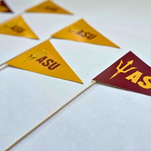 Dozen College Bound Flag Cupcake Toppers, Custom Pennant Graduation ...