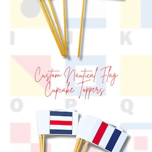 Nautical Alphabet Cupcake Toppers, Customize Sailing Boating Symbols ...