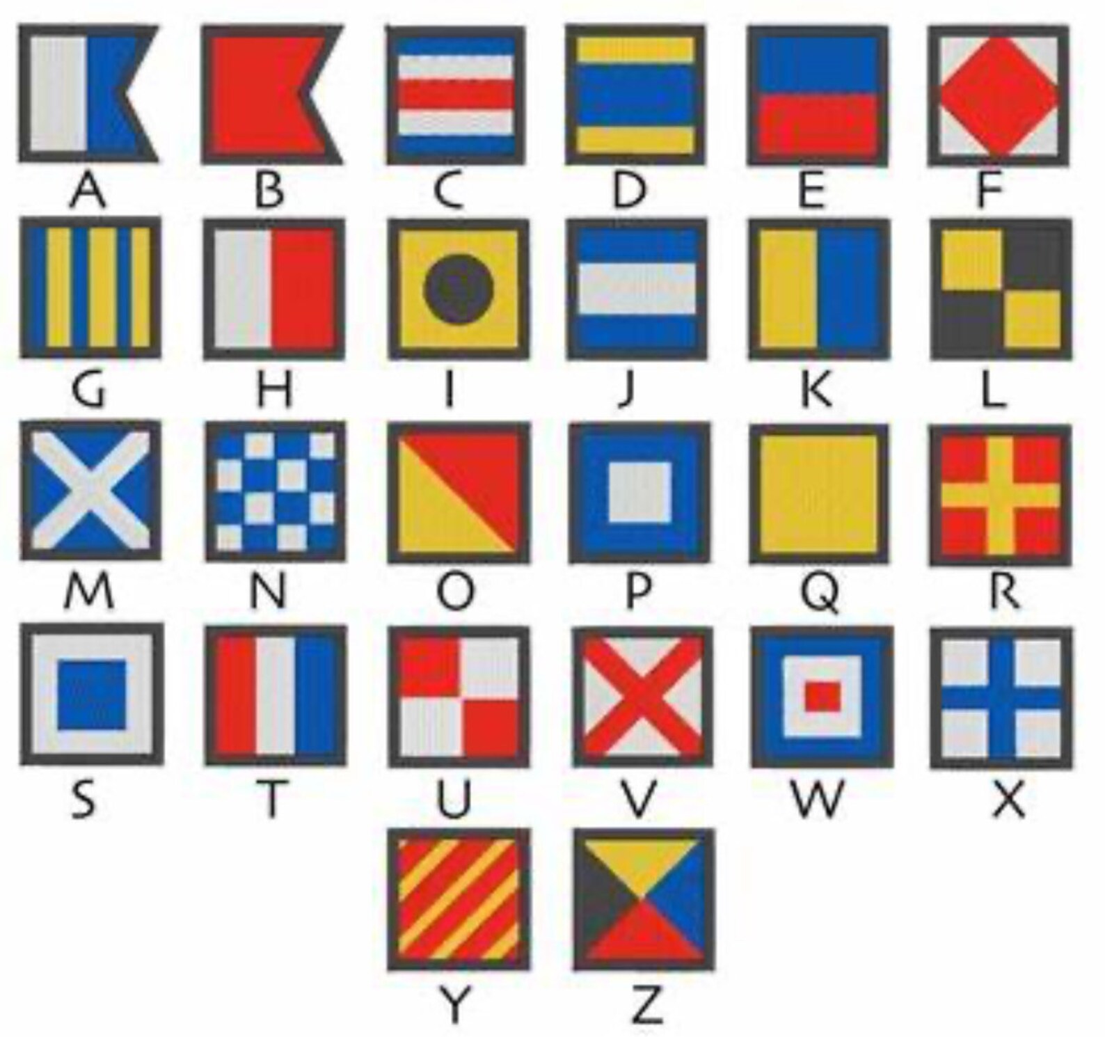 Nautical Alphabet Cupcake Toppers, Customize Sailing Boating Symbols ...