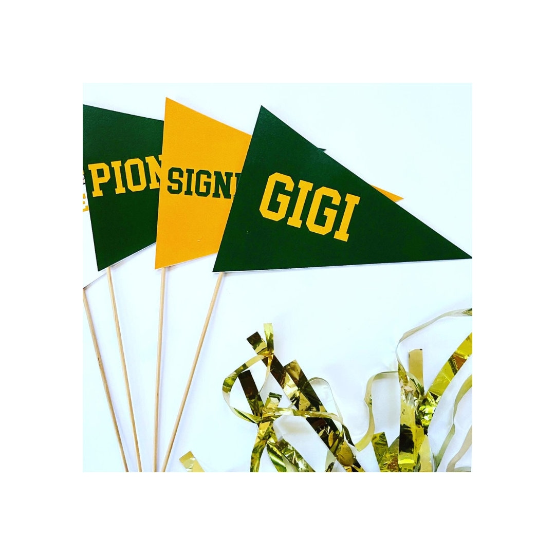 4 Signing Day 5x7 Double Sided Flags, Card Stock 8 Inch Stick ...