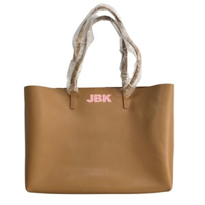 Hand Painted Tote, Bespoke Initials Stripes Custom Monogram Accessory ...