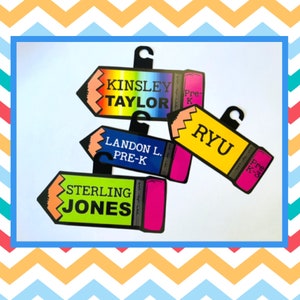 Rear View Mirror Car Sign Personalized, Car Line School Pick up Custom ...