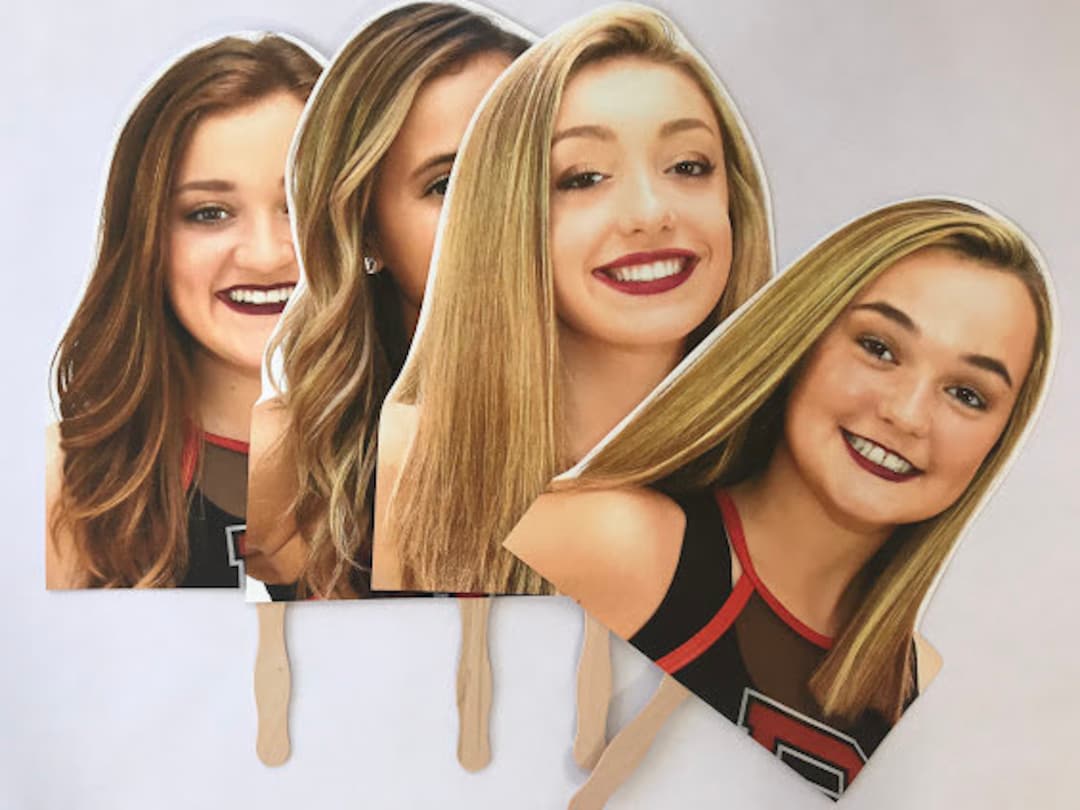 Cheerleader Photo Paddle Cut Out, Assembled 12x18 Photo Wooden Stick ...
