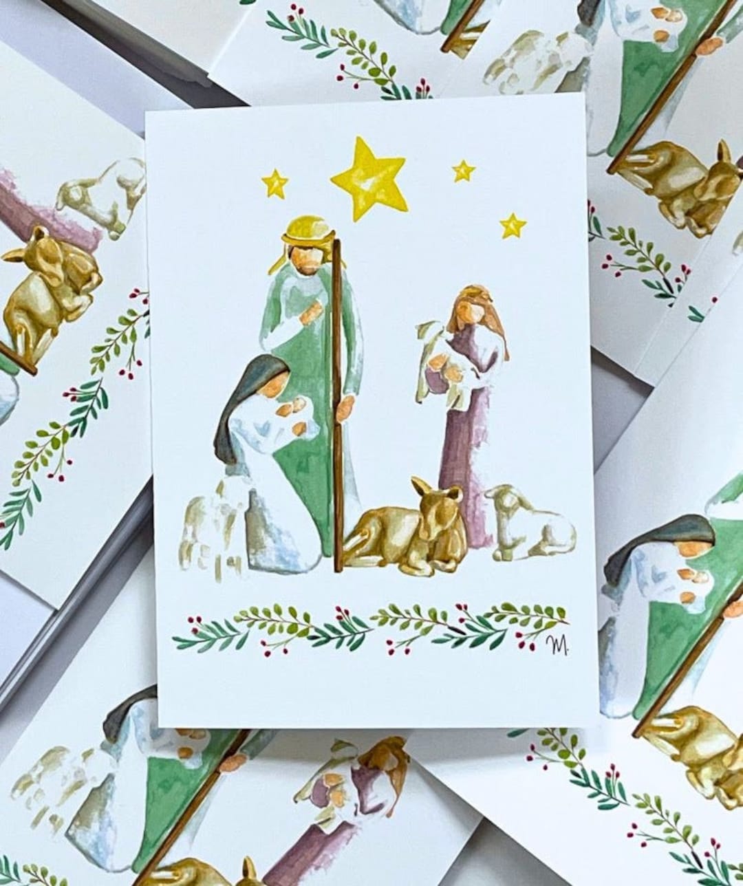 Nativity Scene Christmas Card Set, Christian Catholic Religious ...