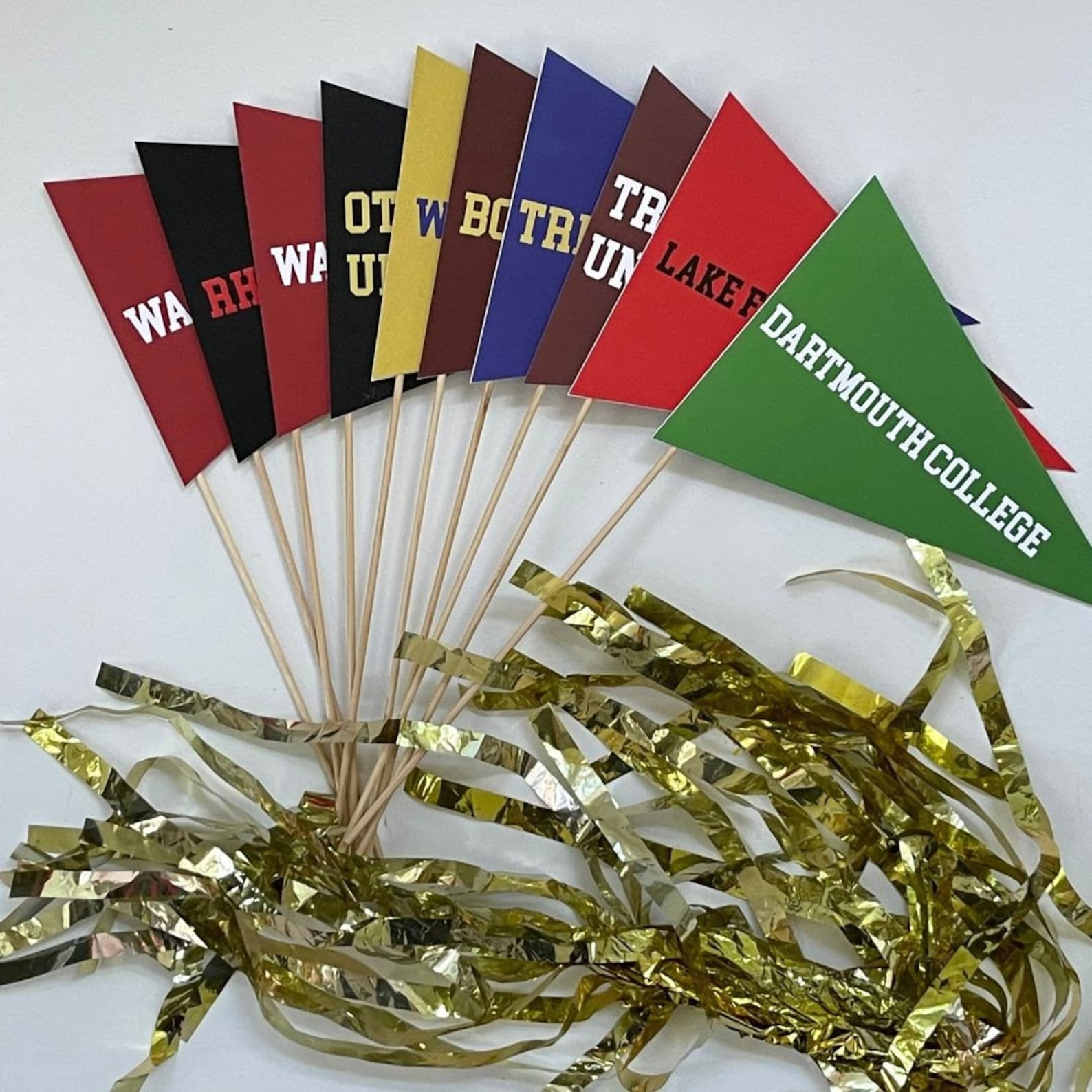 4 Signing Day 5x7 Double Sided Flags, Card Stock 8 Inch Stick ...