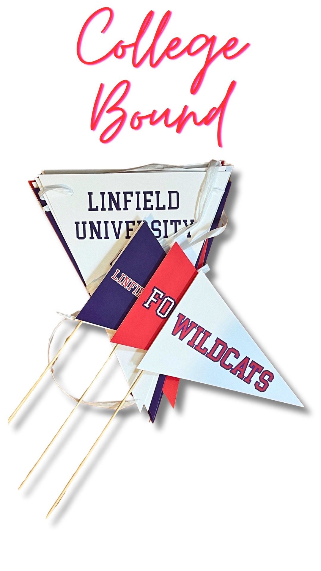 Signing Day Table Banner, 12 8x10 Alternating University Matching ...