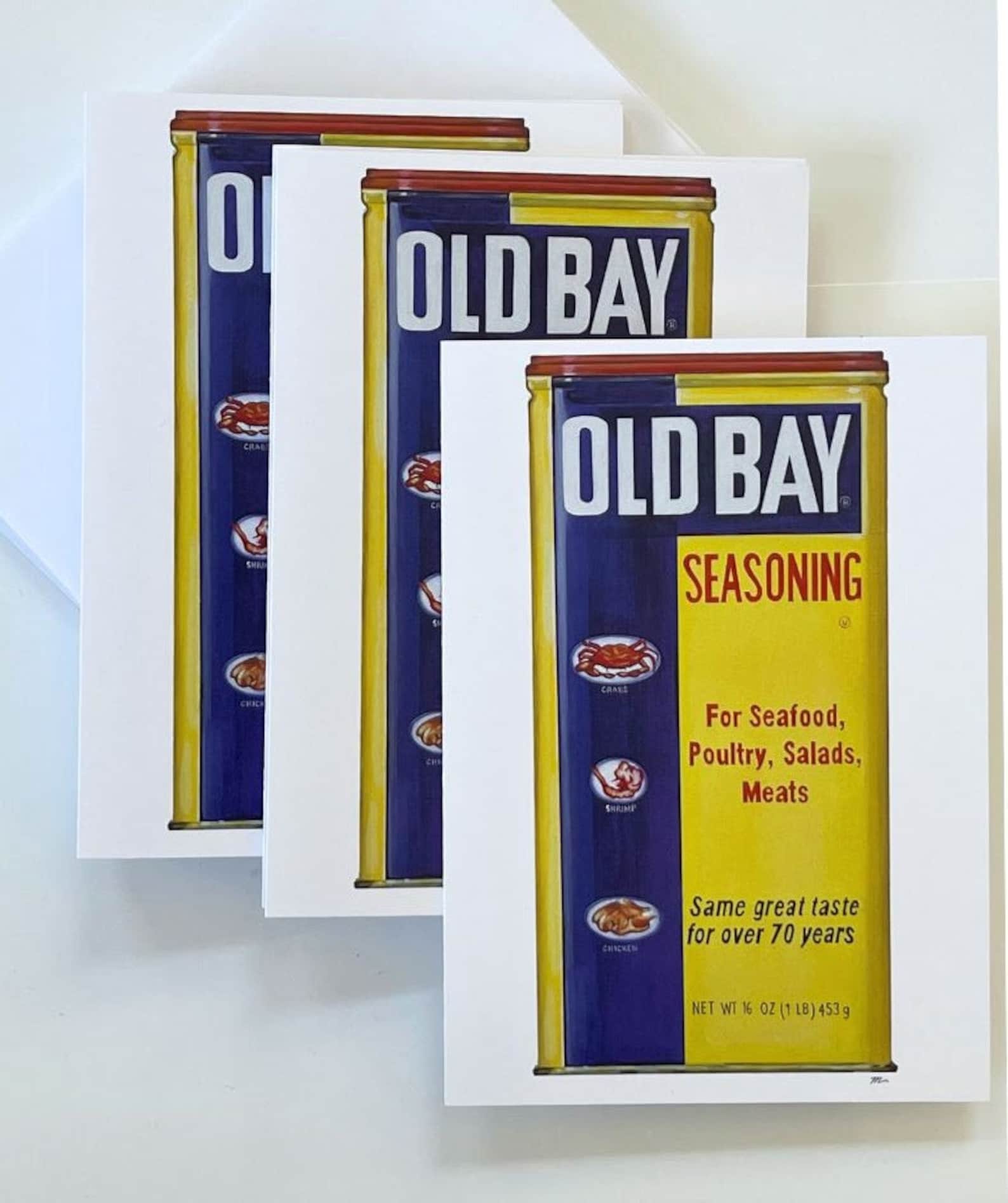 Old Bay Cards, Baltimore Maryland Stationary, Old Bay Seasoning, 5×7 ...