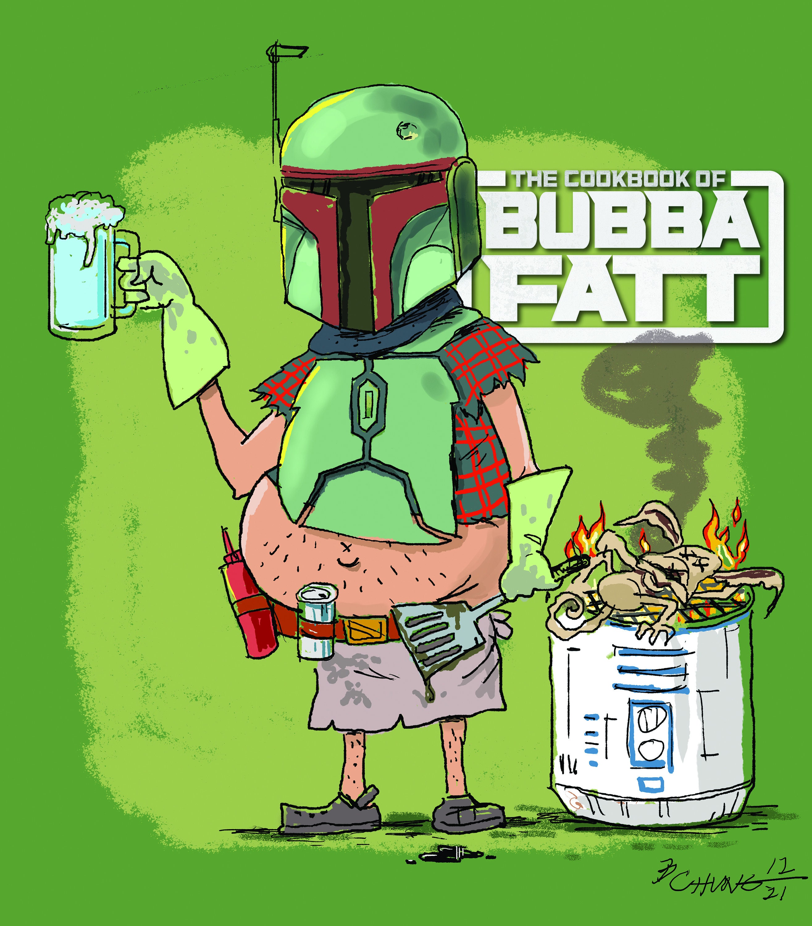 8.5 X 10 Fan Art Print the Cookbook of Bubba Fatt Star Wars Parody - Etsy