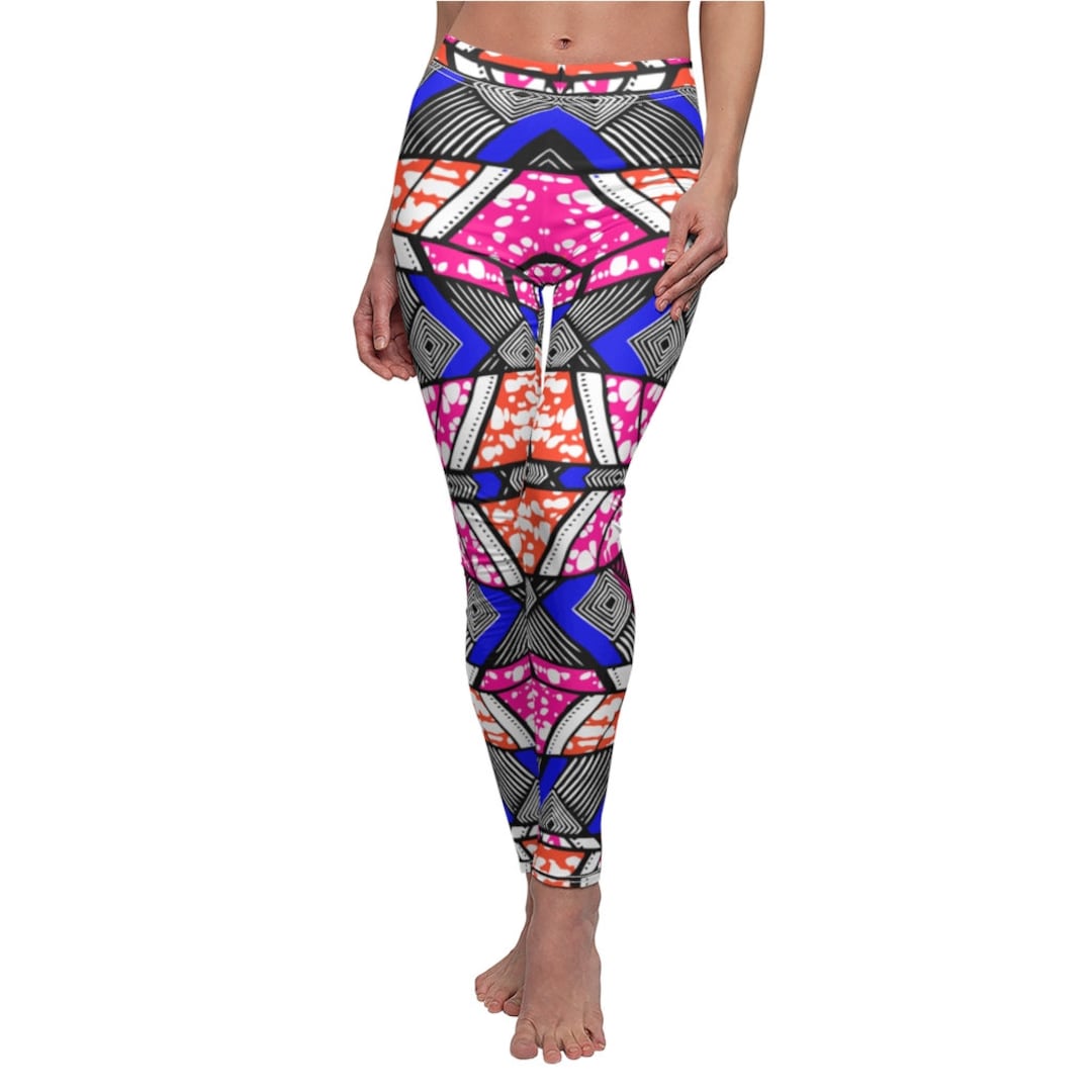 African Pattern Motif Afrocentric Women's Casual Leggings - Etsy