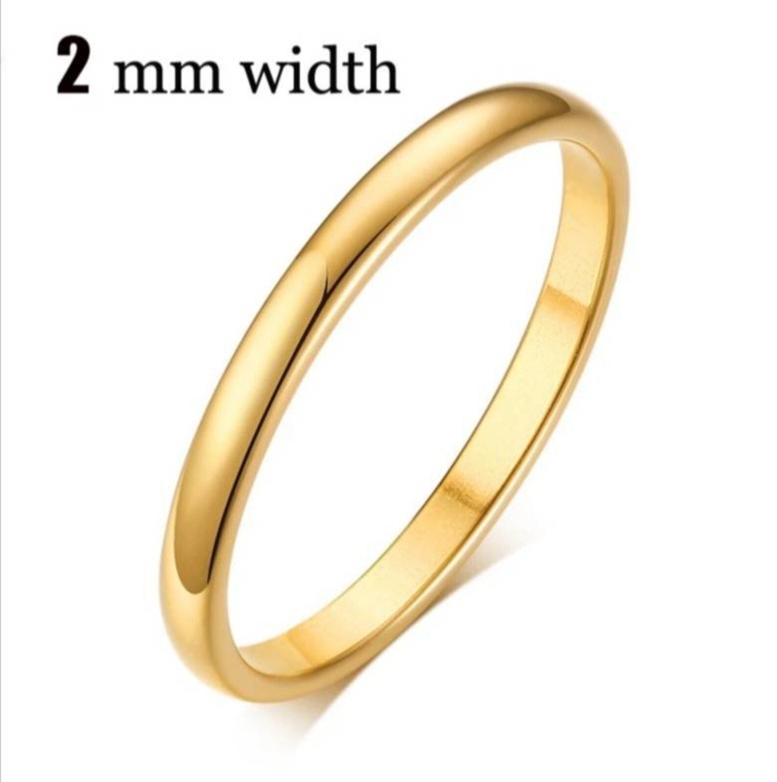 18K Gold Plated Bold Ringgold Band Ringgold Stacking | Etsy Australia