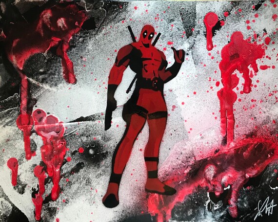 Deadpool/ Deadpool Art/ Spray Paint Art/ Deadpool Poster/ | Etsy
