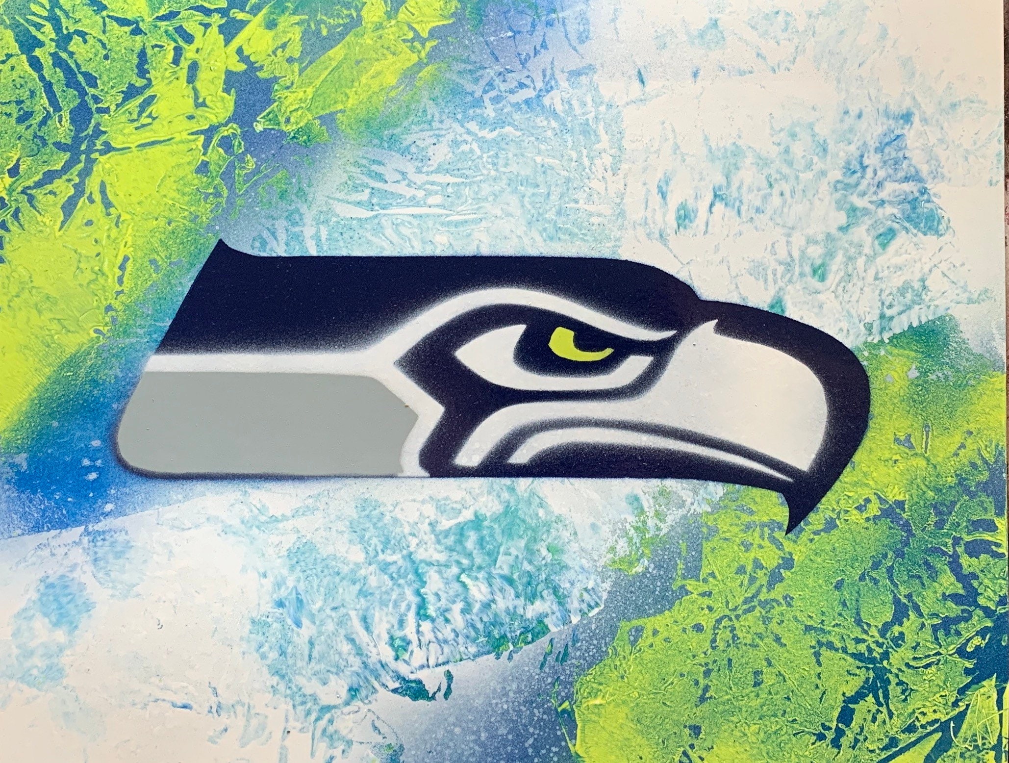 Seattle Seahawks Art/ Seattle Seahawks Poster/ Spray Paint - Etsy