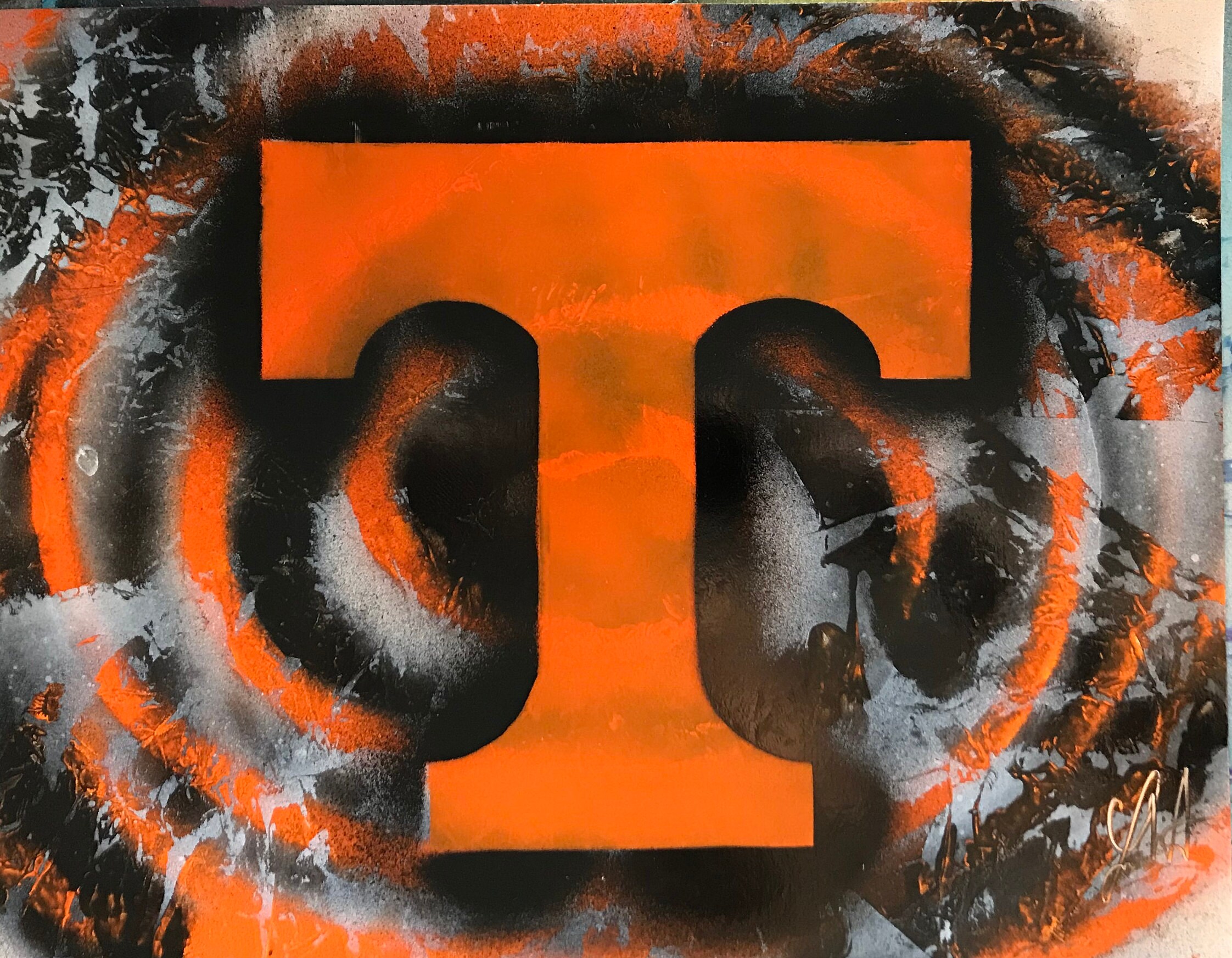 Tennessee Vols Art/ Tennessee Vols Poster / Spray Paint Art/ | Etsy