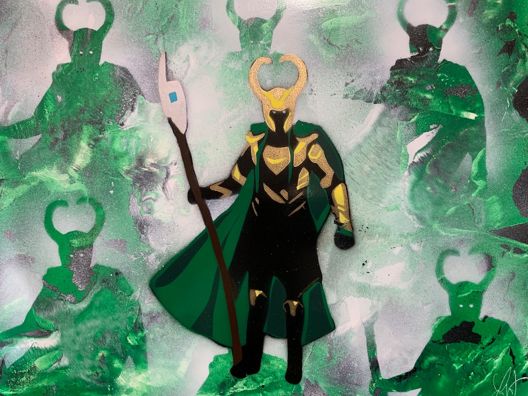 Loki/ Loki Art/ Spray Paint Art/ Loki Poster/ Loki Gift/ Avengers Art ...