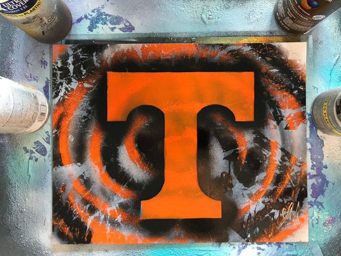 Tennessee Vols Art/ Tennessee Vols Poster / Spray Paint Art/ | Etsy
