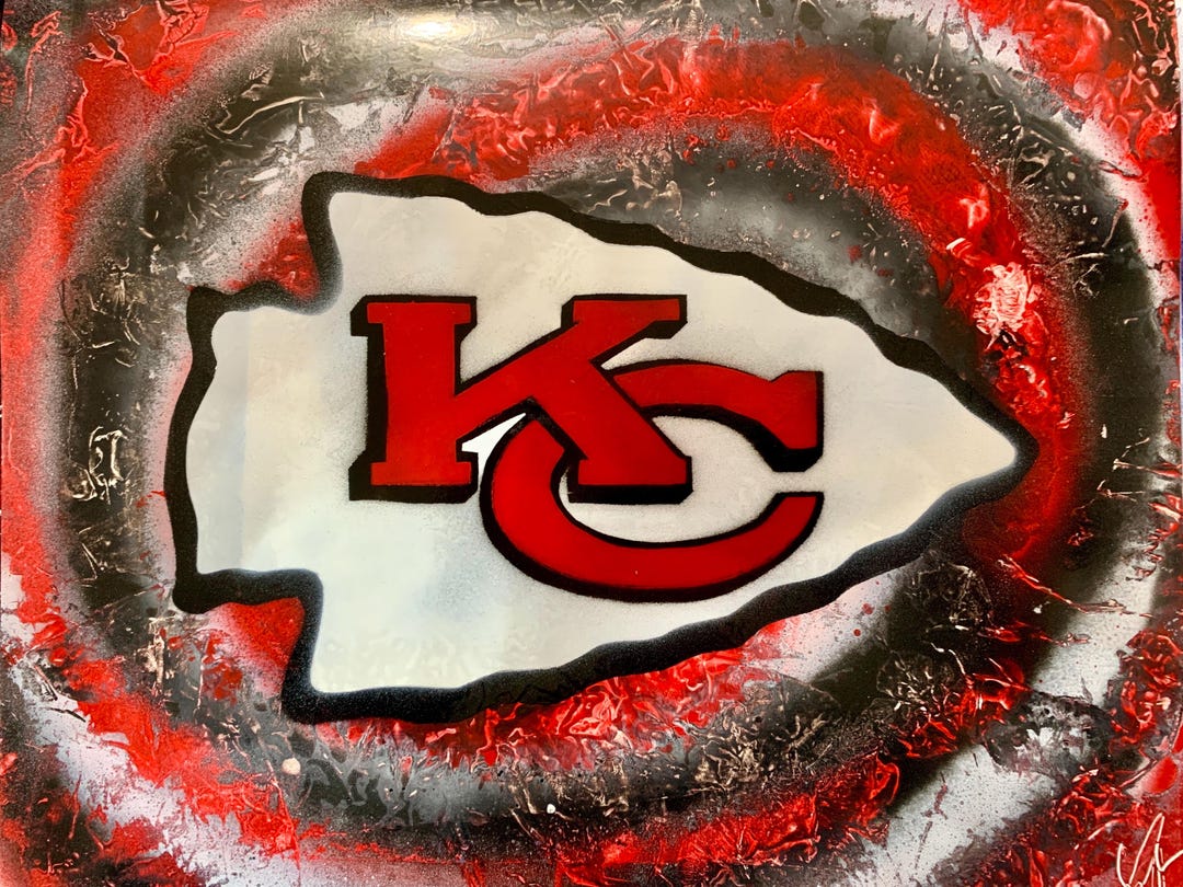 Original Kansas City Chiefs Spray Paint Art: Signed, Unframed - Etsy