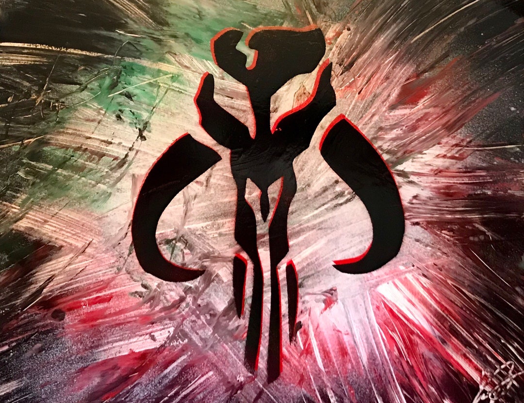 Star Wars Mandalorian Logo/ Star Wars/ Spray Paint Art/ Star Wars Art ...