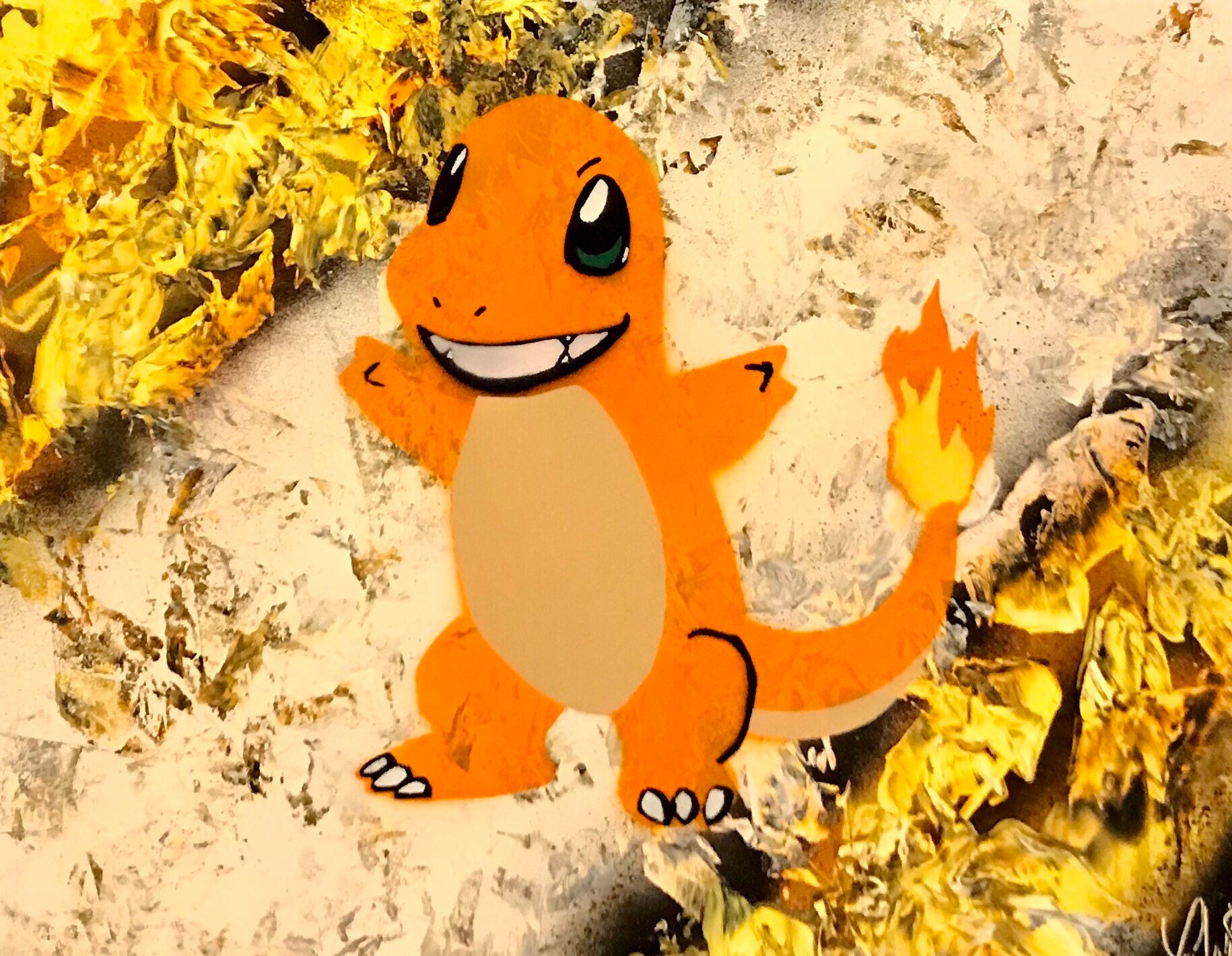 Pokemon Charmander Spray Paint Art | Etsy