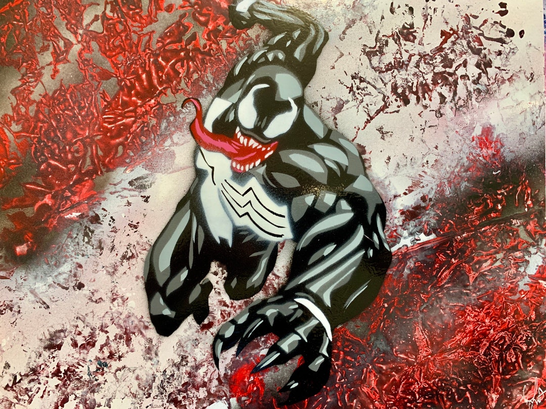 Venom/ Venom Art/ Spray Paint Art/ Venom Poster/ Venom Gift/ Spider-man ...