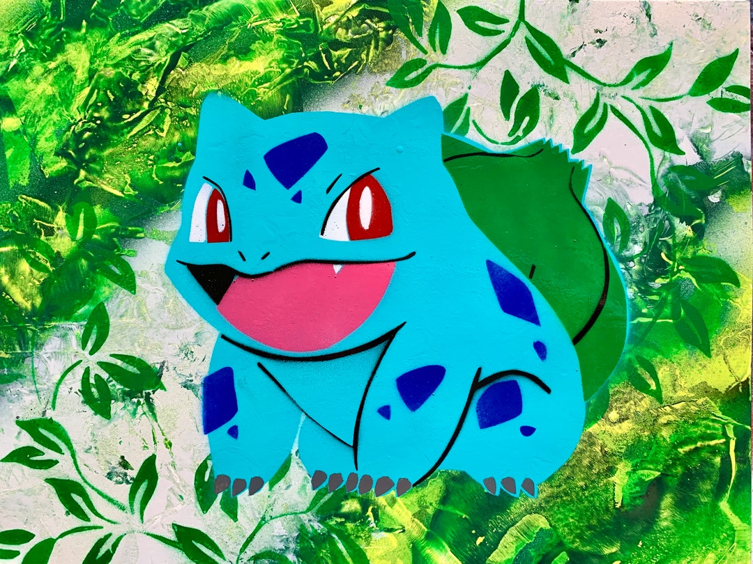 Bulbasaur/ Pokemon Art/ Spray Paint Art/ Pokemon/ Balbasaur Art - Etsy