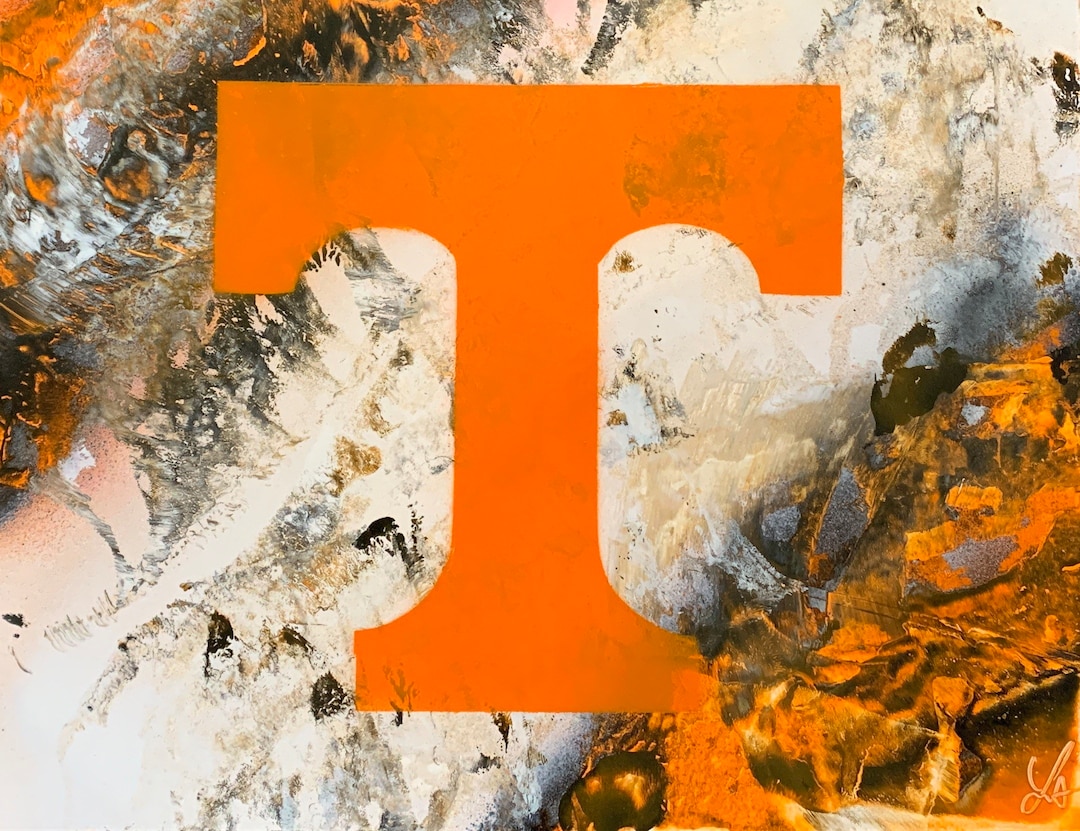 Tennessee Vols Art/ Tennessee Vols Poster/ Spray Paint Art/ Tennessee ...
