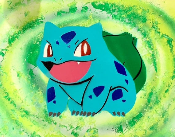 Bulbasaur/ Pokemon Art/ Spray Paint Art/ Pokemon/ Balbasaur | Etsy