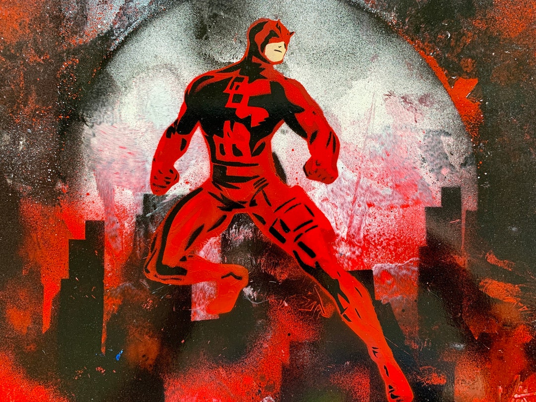 Original Daredevil Spray Paint Art: Signed, Unframed - Etsy