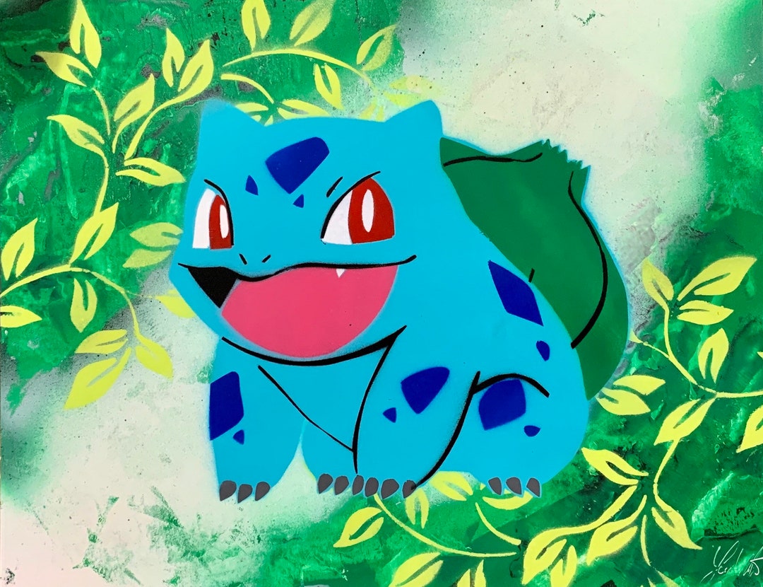 Bulbasaur/ Pokemon Art/ Spray Paint Art/ Pokemon/ Balbasaur - Etsy