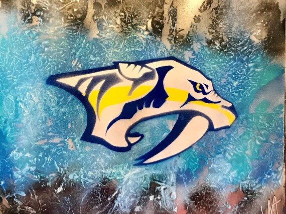 Nashville Predators Art/ Spray Paint Art/ Preds/ Nashville | Etsy