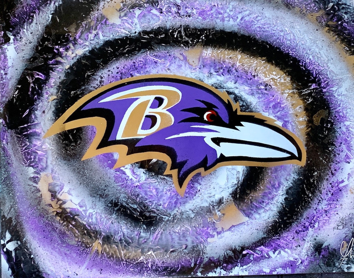 Baltimore Ravens Art/ Baltimore Ravens Poster/ Spray Paint | Etsy