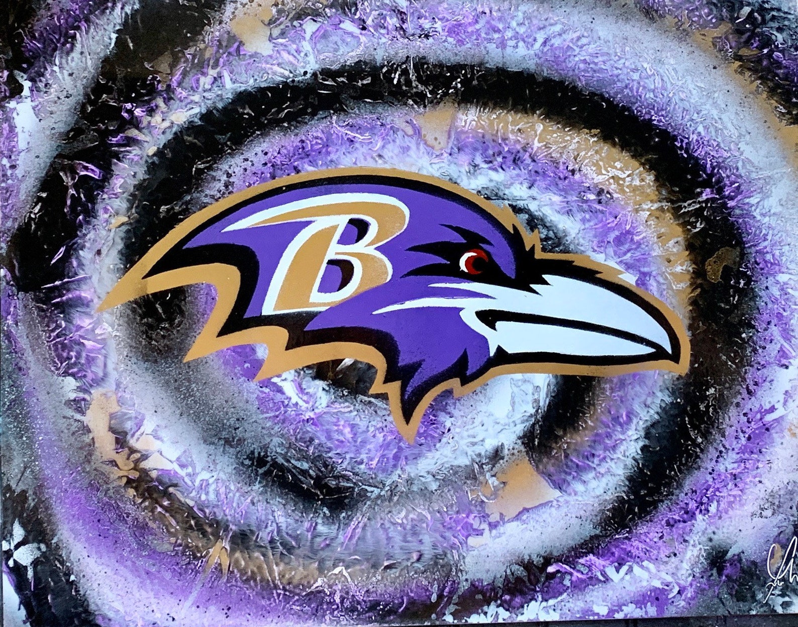 Baltimore Ravens Art/ Baltimore Ravens Poster/ Spray Paint | Etsy