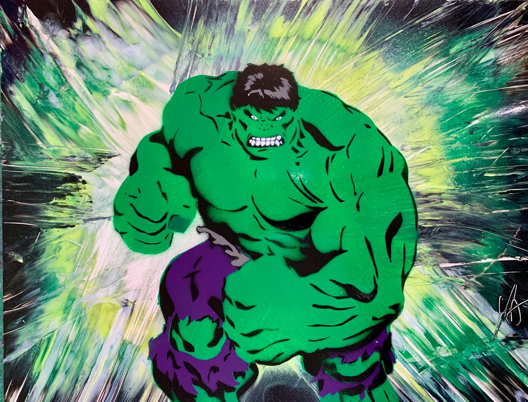 Hulk/ Hulk Art/ Spray Paint Art/ Hulk Poster/ Hulk Gift/ Avengers Art ...