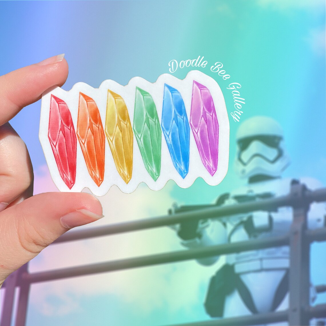 Rainbow Kyber Crystals Sticker - Etsy