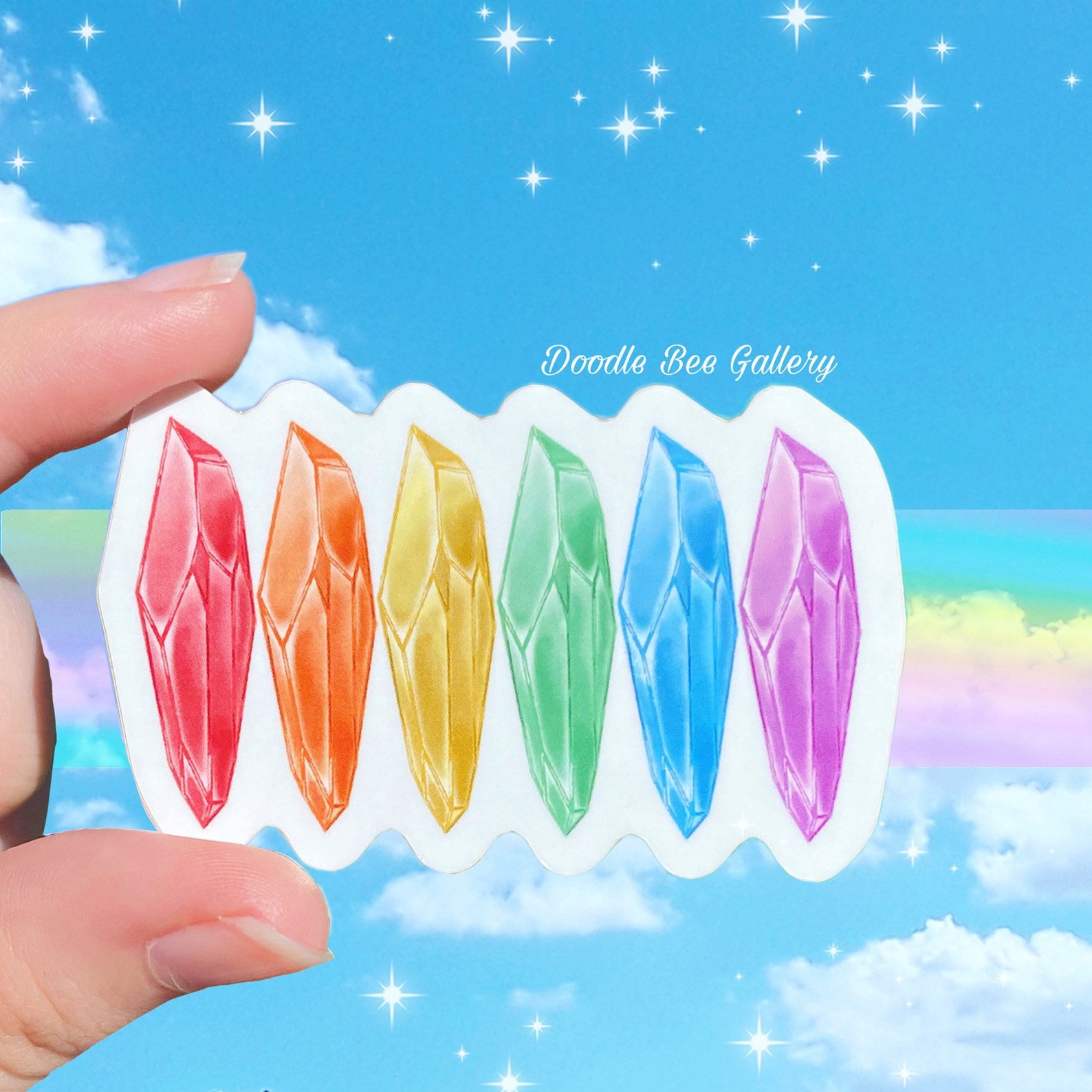 Rainbow Kyber Crystals Sticker - Etsy
