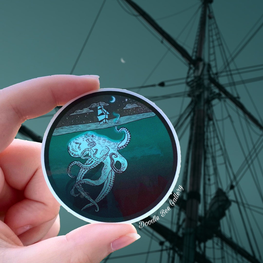 The Kraken Sticker - Etsy