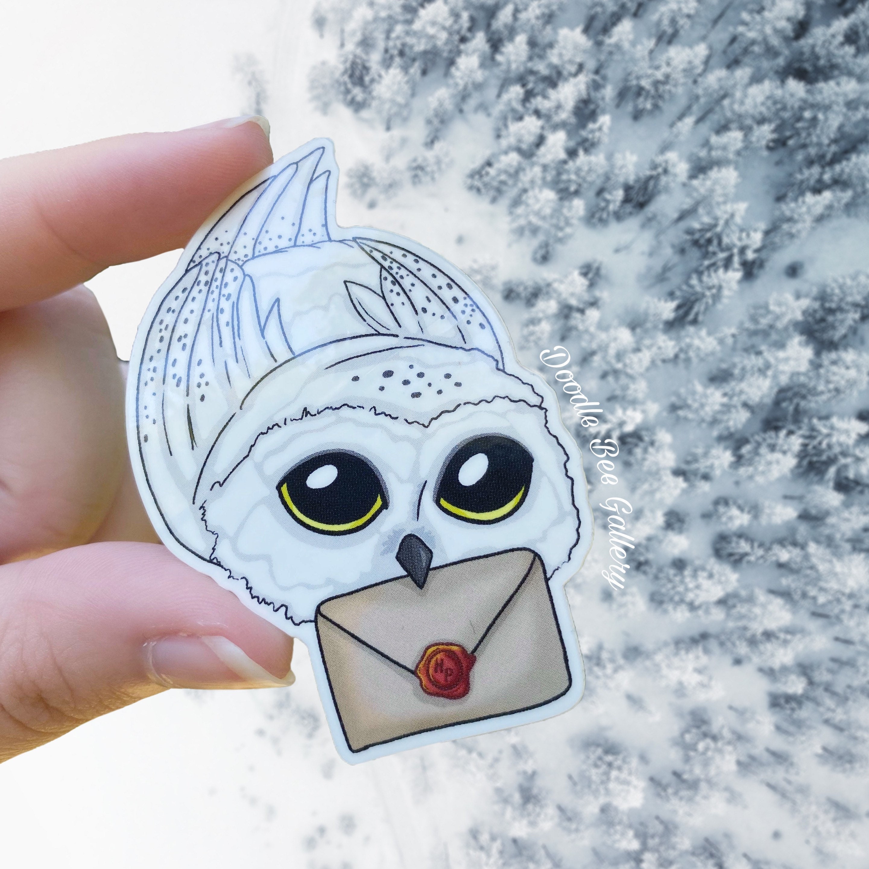 Magic Postal Owl Sticker - Etsy