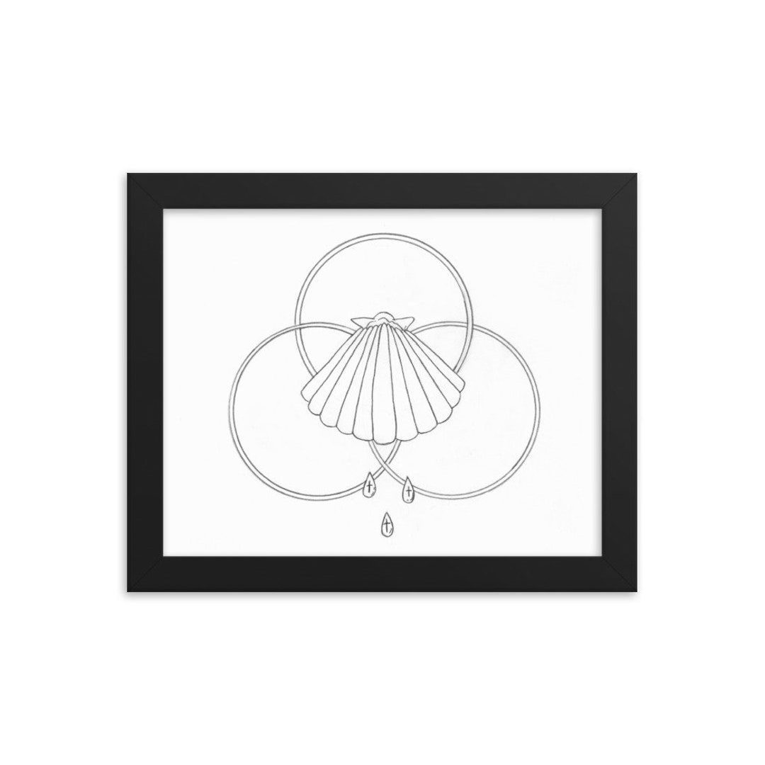 Baptismal Shells Premium Christian Wall Art With Durable Wood Frame (8 ...