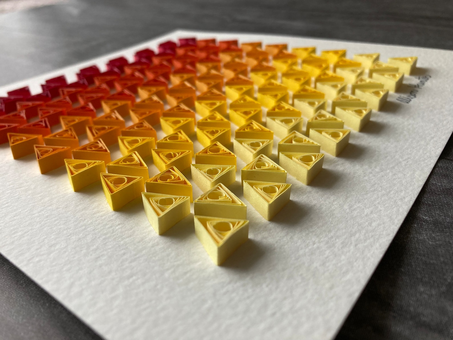 Unique Abstract Orange Gradient Paper Quilling Art (8x8 In), Wall Art ...