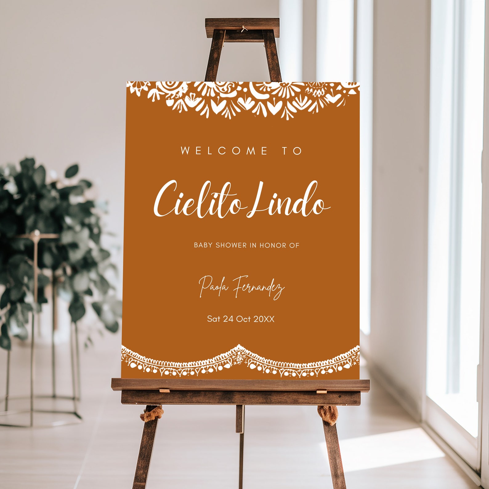 Editable Cielito Lindo Baby Shower Welcome Sing Talavera Theme Baby ...