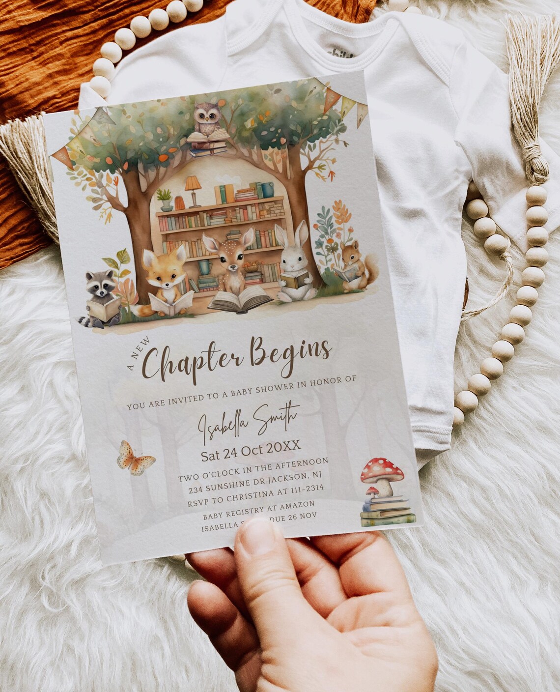 Storybook Baby Shower Editable Template | A New Chapter is About to ...