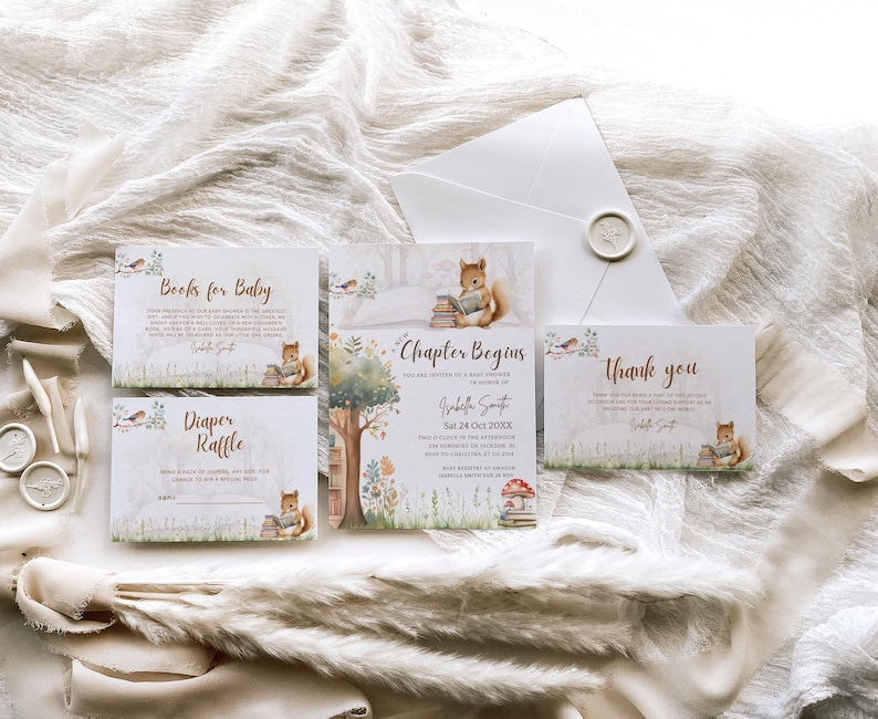 Storybook Baby Shower Editable Template | A New Chapter is About to ...