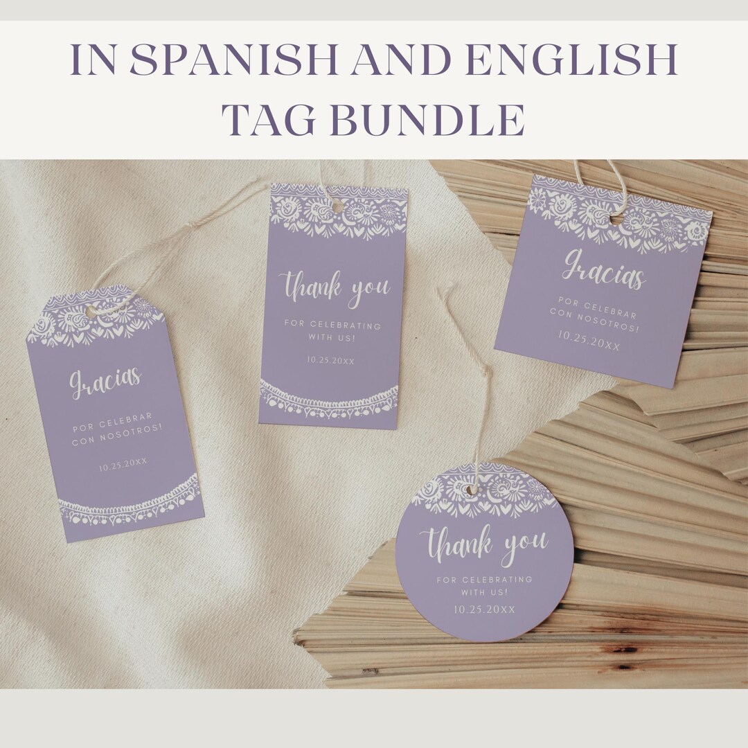 Editable Cielito Lindo Baby Shower Favor Tags Talavera Theme Printable ...