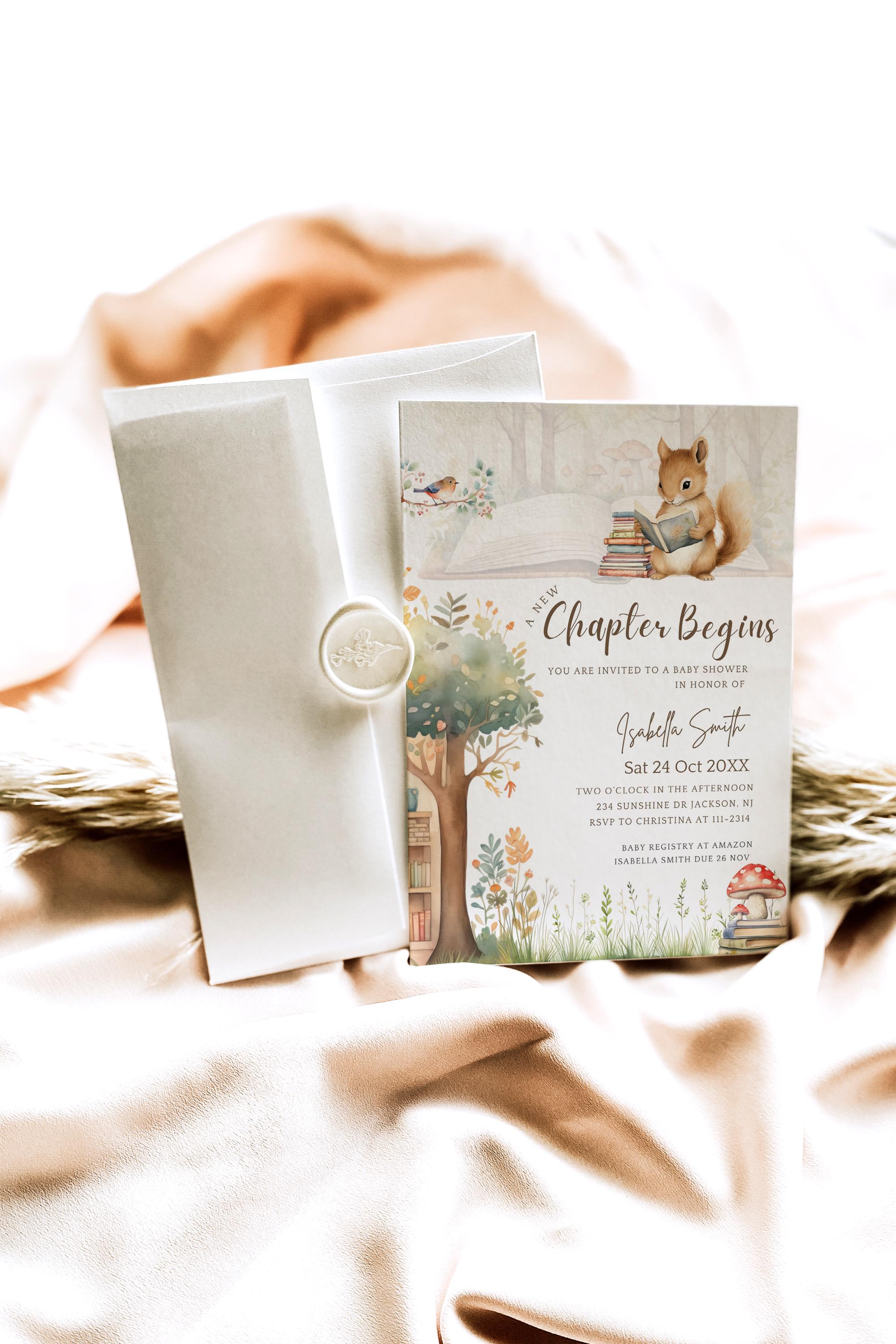 Storybook Baby Shower Editable Template | A New Chapter is About to ...