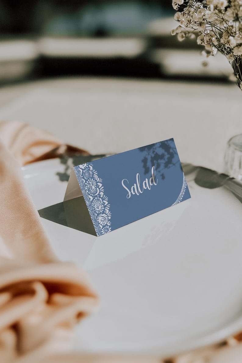 Editable Cielito Lindo Baby Shower Food Label 3.5x2 Inches Talavera ...