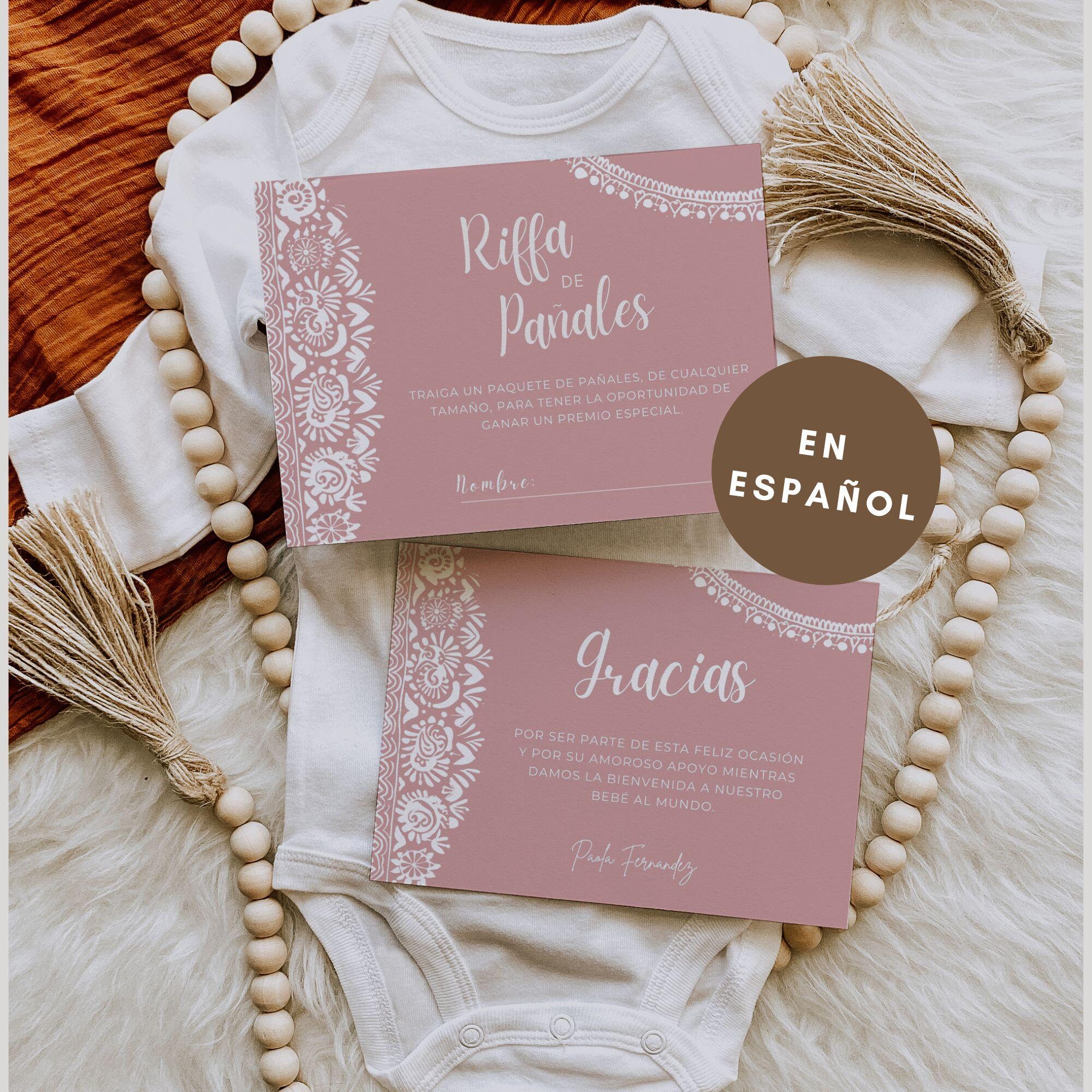 Editable Spanish Cielito Lindo Baby Shower Card Set Thank You Diaper ...